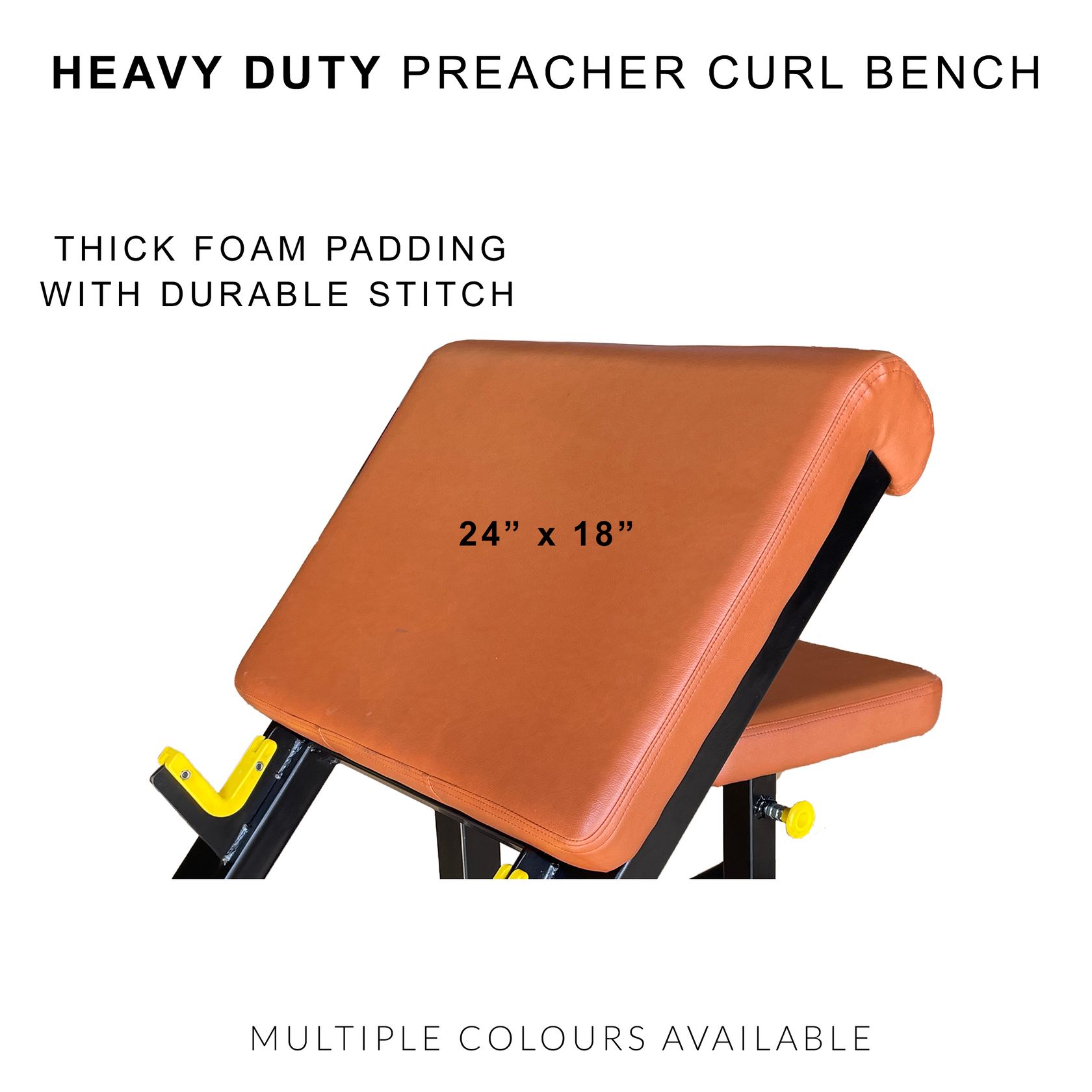 Mac - 8010A - Preacher Curl Flat Bench with Olympic rod Holder, Bicep ...